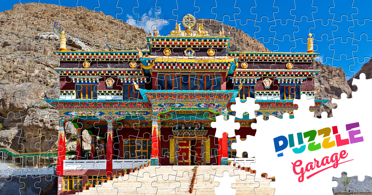 Buddhist monastery Jigsaw Puzzle (Countries, India) | Puzzle Garage