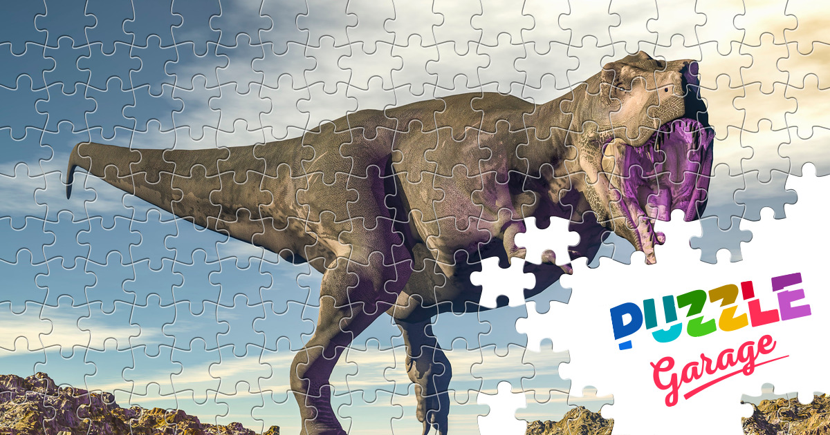 Tyrannosaurus in the desert Jigsaw Puzzle (Animals, Prehistoric animals ...