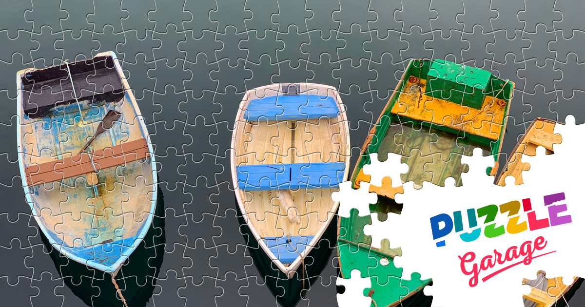 Colorful old boats Jigsaw Puzzle (Technics, Ships) | Puzzle Garage