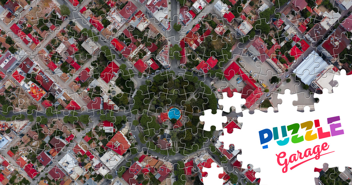 View from above of the city of Aydin Jigsaw Puzzle (Other, Aerial view ...