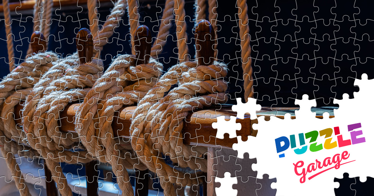 Ropes on a sailing ship Jigsaw Puzzle (Technics, Ships) | Puzzle Garage