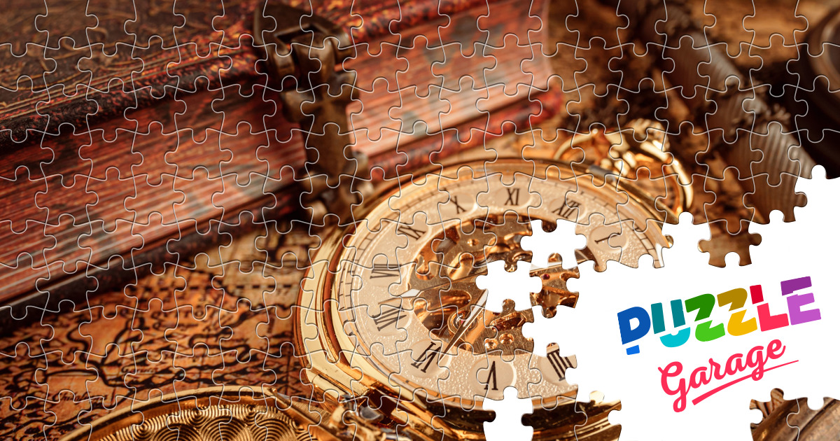 Antique gold plated pocket watch Jigsaw Puzzle (History, Antique ...
