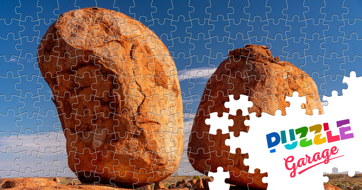 Two boulders in the desert Jigsaw Puzzle (Countries, Australia ...