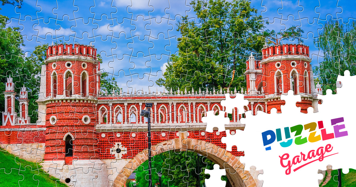 Figured bridge in Tsaritsyno Jigsaw Puzzle (Countries, Russia) | Puzzle ...
