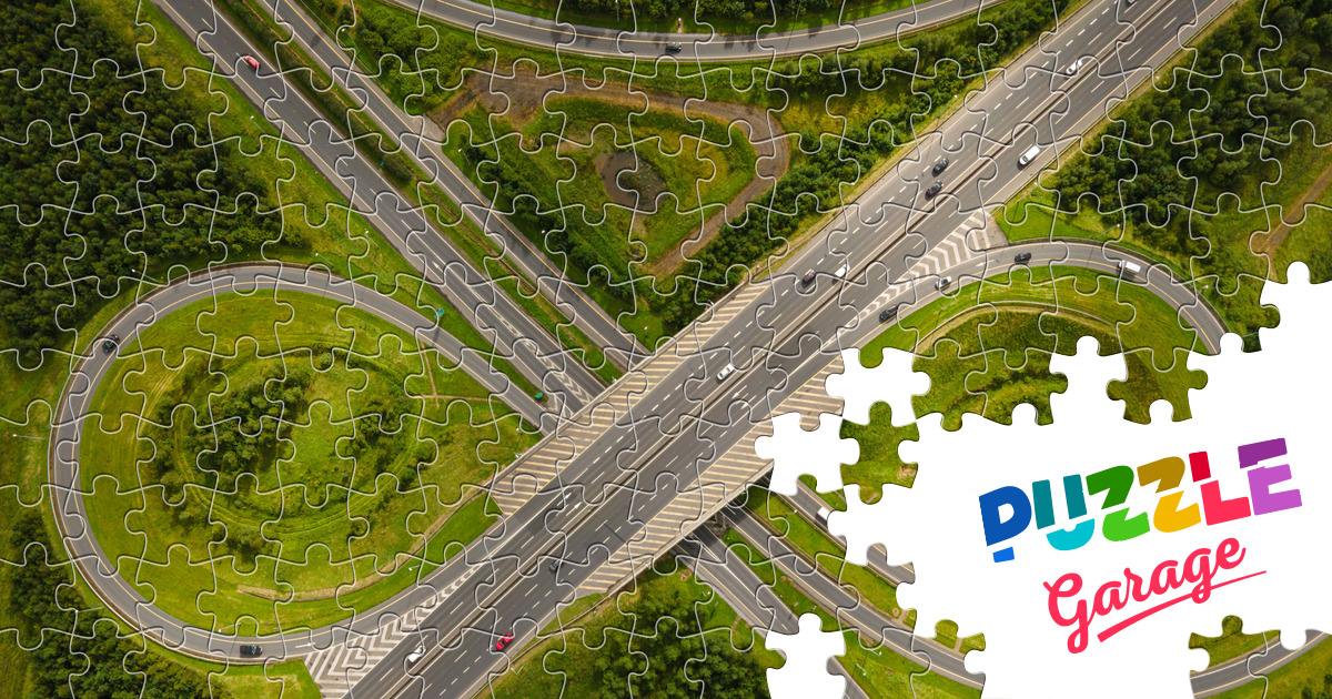 Motorway on the outskirts of Limerick Jigsaw Puzzle (Other, Aerial view ...