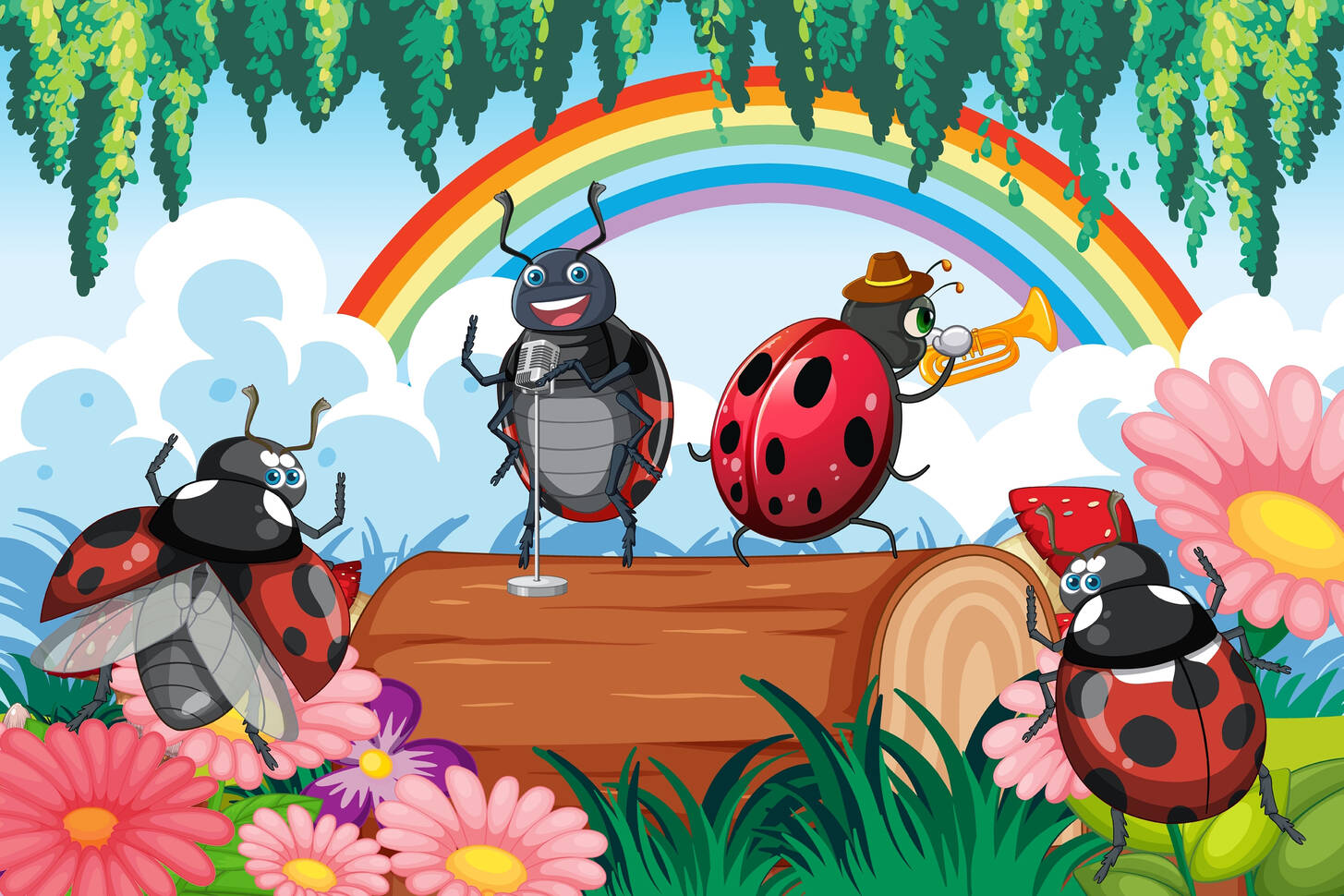 Musical group of bugs Jigsaw Puzzle (For children, Cartoon ...
