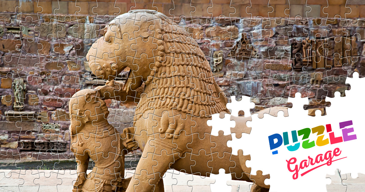 Sculpture of a lion and a woman Jigsaw Puzzle (Art, Sculpture) | Puzzle ...