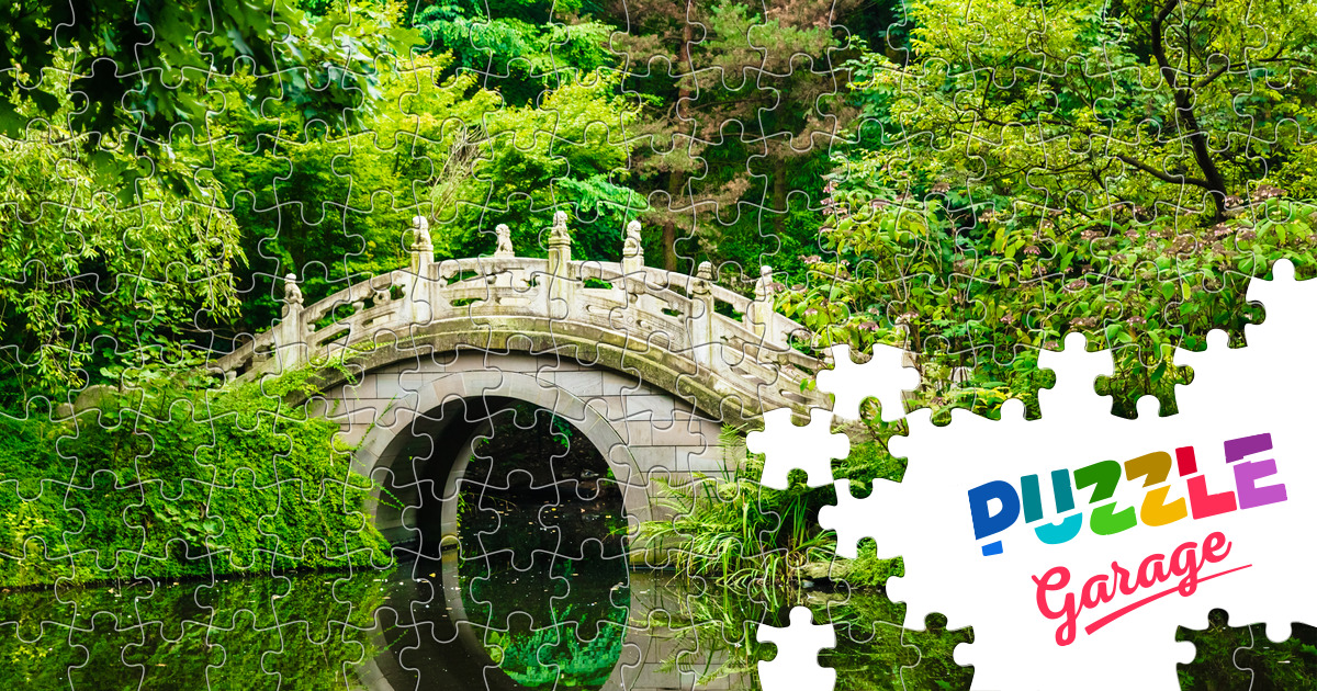 Bridge in the garden Jigsaw Puzzle (Architecture, Bridges) | Puzzle Garage