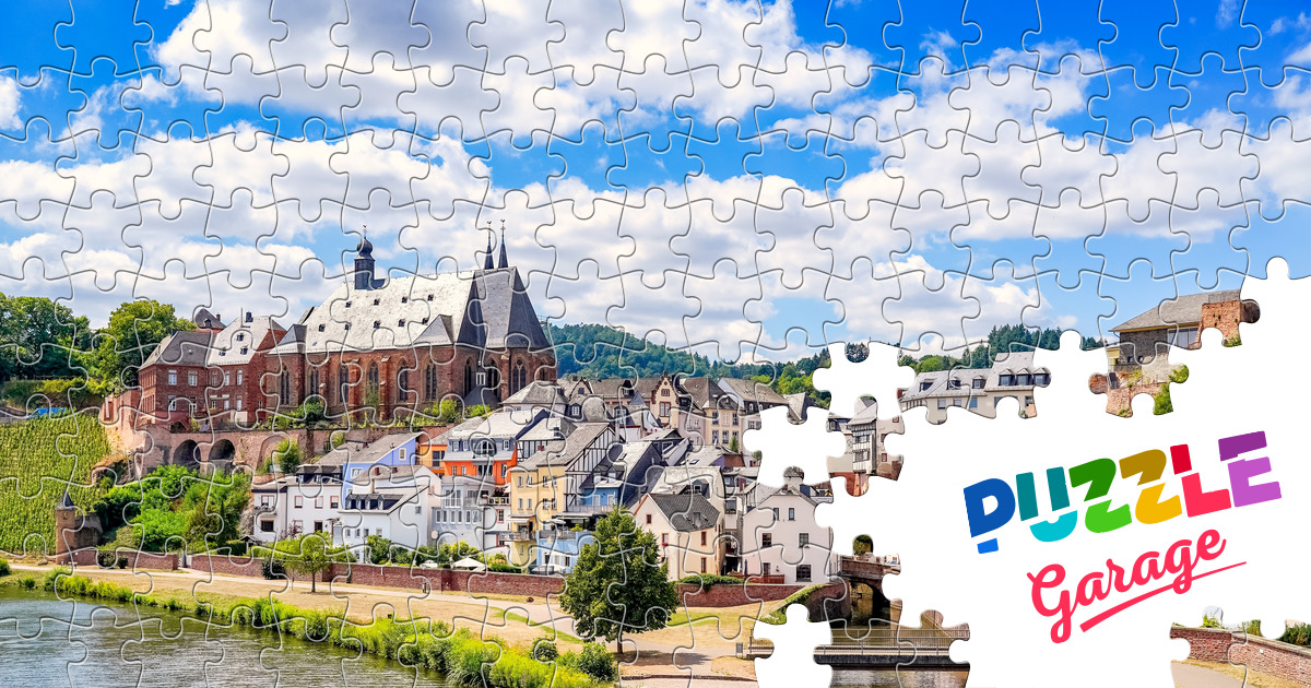 The city of Saarburg Jigsaw Puzzle (Countries, Germany) | Puzzle Garage