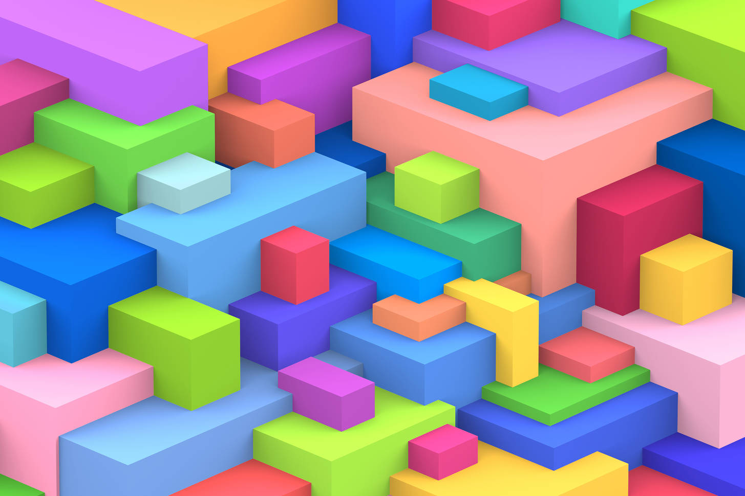 3D Rectangles Jigsaw Puzzle (Other, Abstraction) | Puzzle Garage