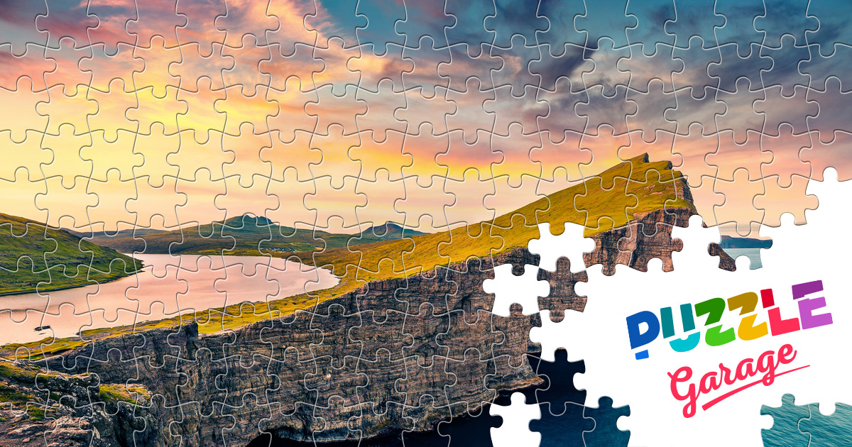 Sørvágsvatn Lake Jigsaw Puzzle (Nature, Seas and Oceans) | Puzzle Garage