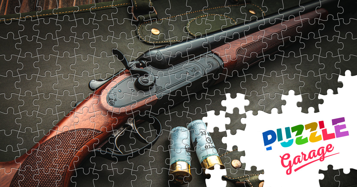 Hunting rifle and cartridges Jigsaw Puzzle (Stuff, Weapons) | Puzzle Garage