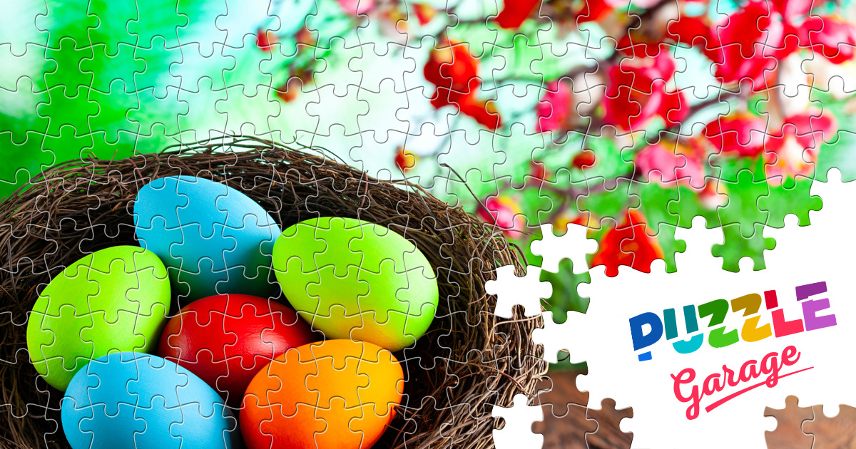 Easter eggs in the nest Jigsaw Puzzle (Holidays, Easter) | Puzzle Garage