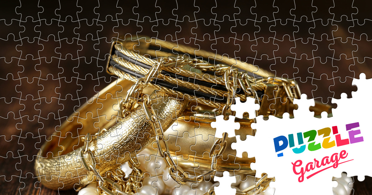 Jewelry made of gold and pearls Jigsaw Puzzle (Stuff, Jewellery ...