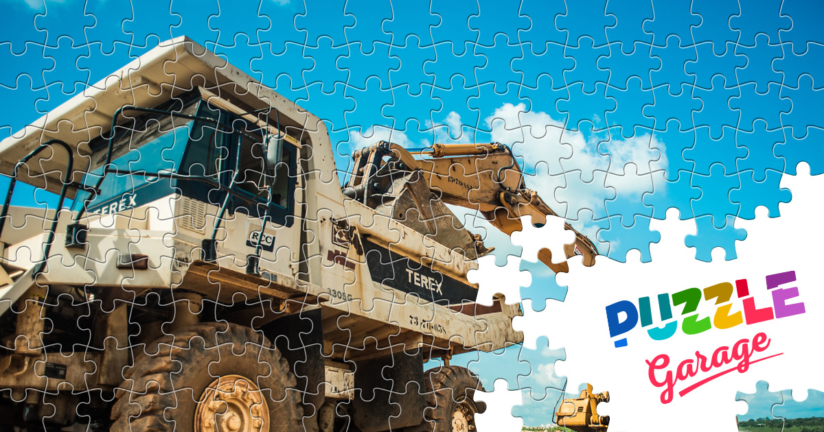Excavator and dump truck Jigsaw Puzzle (Technics, Special machinery ...