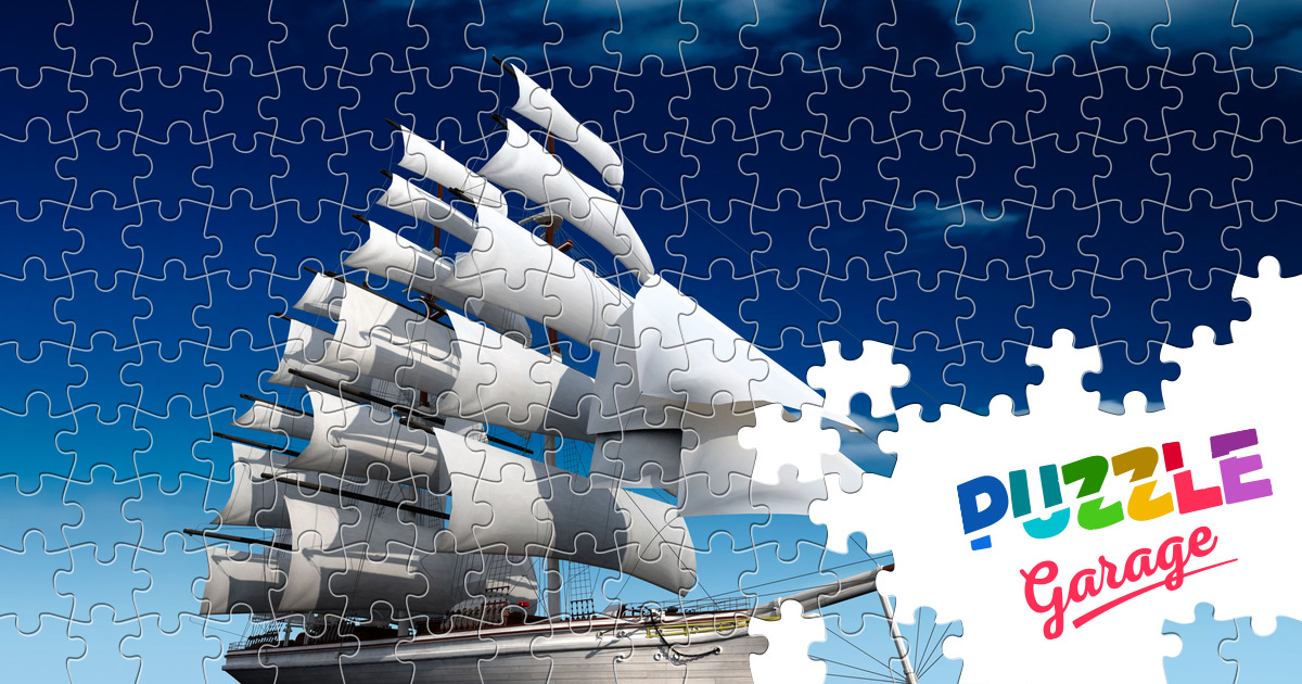 Three-masted ship Jigsaw Puzzle (Technics, Ships) | Puzzle Garage
