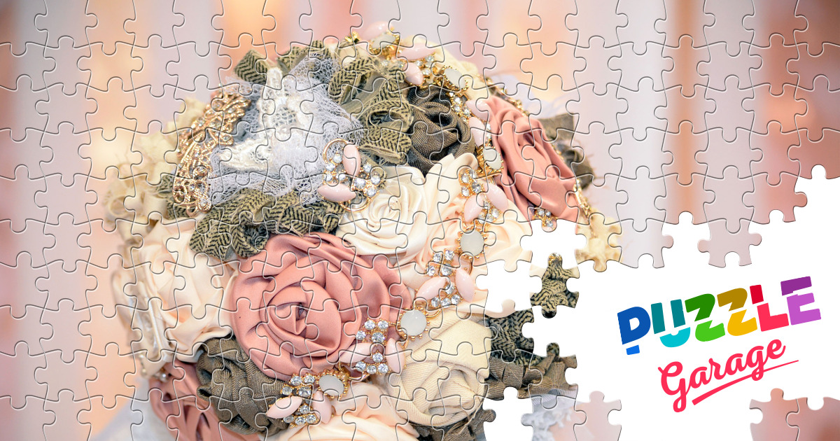Vintage wedding bouquet Jigsaw Puzzle (Holidays, Wedding) | Puzzle Garage