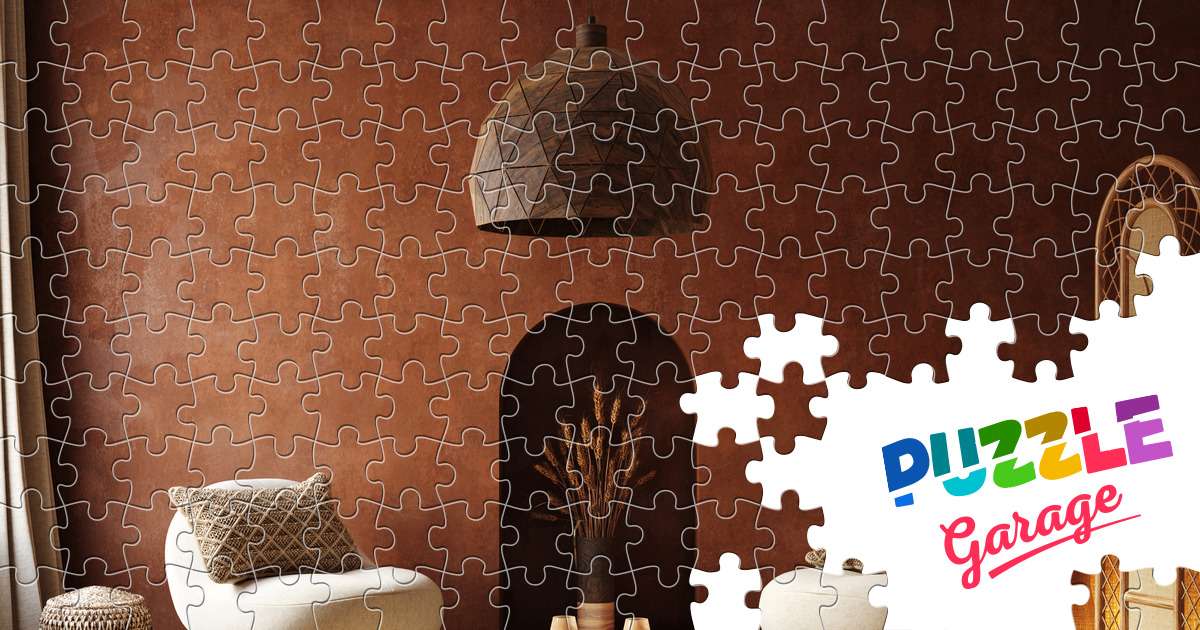 Living room in brown tones Jigsaw Puzzle (Home, Interiors) | Puzzle Garage