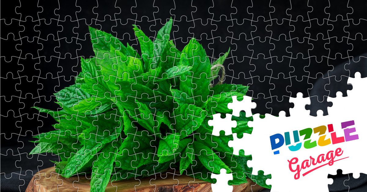 Mint on a wooden board Jigsaw Puzzle (Home, Food) | Puzzle Garage