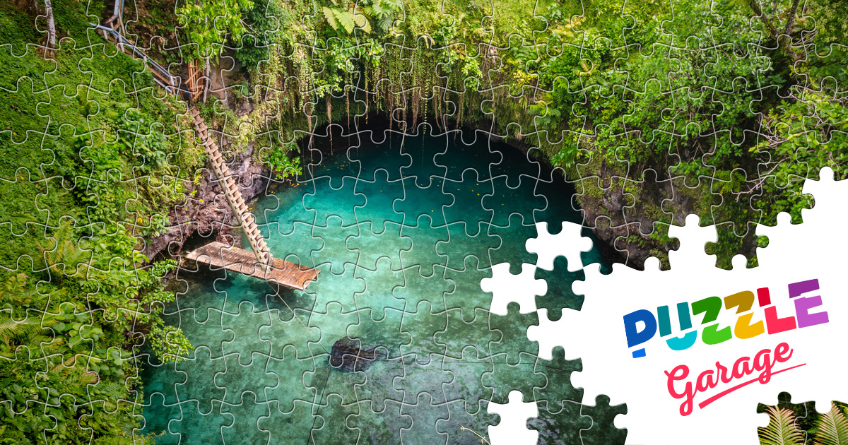 To Sua on the island of Upolu Jigsaw Puzzle (Nature, Lakes) | Puzzle Garage