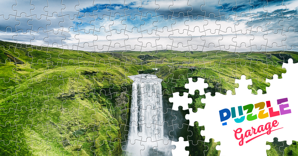 Skogafoss waterfall, Iceland Jigsaw Puzzle (Countries, Iceland ...
