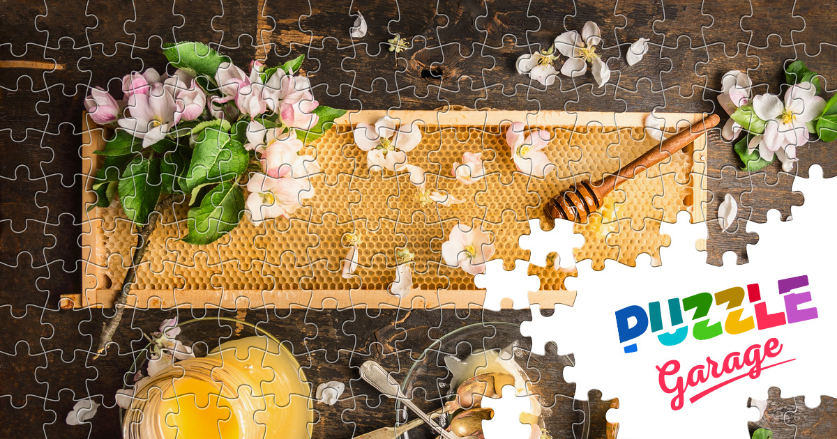 Honeycombs and honey on the table Jigsaw Puzzle (Home, Food) | Puzzle ...