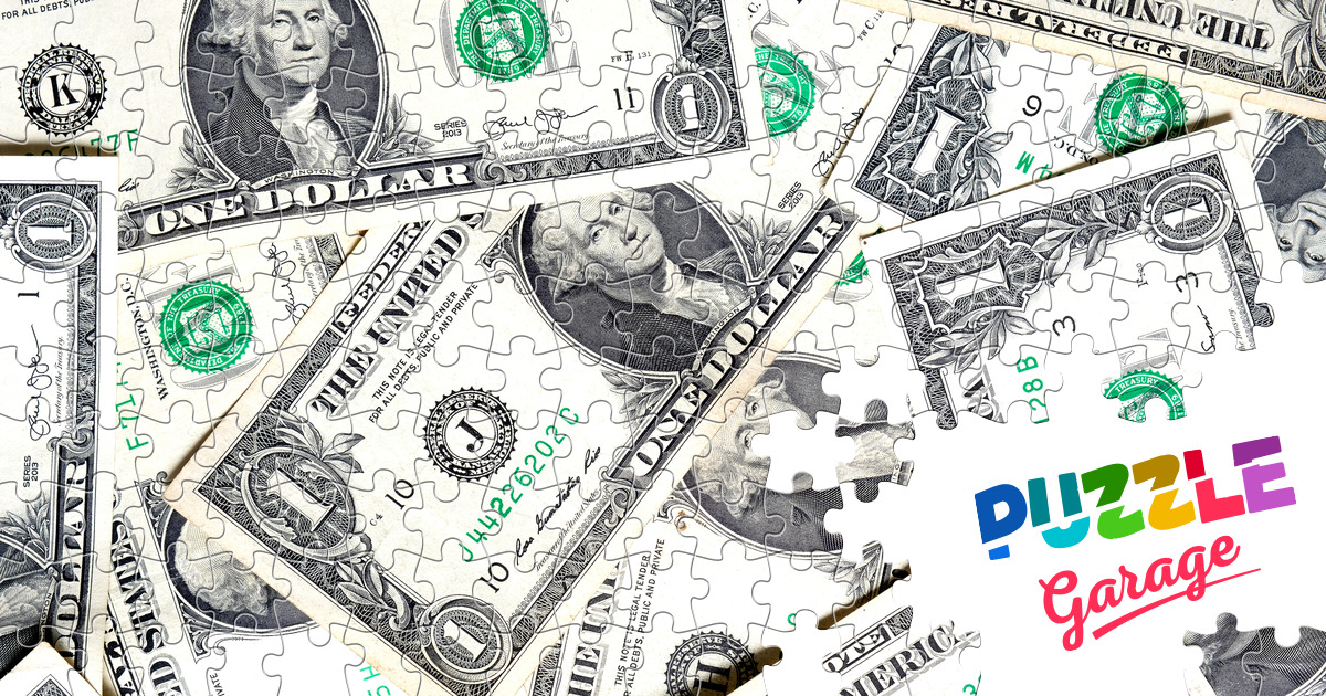 One-dollar bills Jigsaw Puzzle (Other, Money) | Puzzle Garage