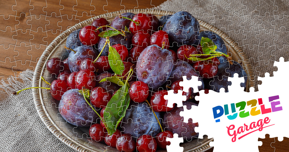 Plums and cherries Jigsaw Puzzle (Plants, Berries) | Puzzle Garage