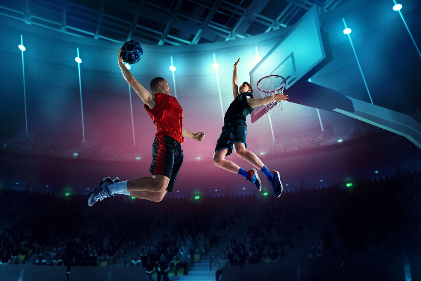 Basketball players jumping Jigsaw Puzzle (Sport, Basketball) | Puzzle ...