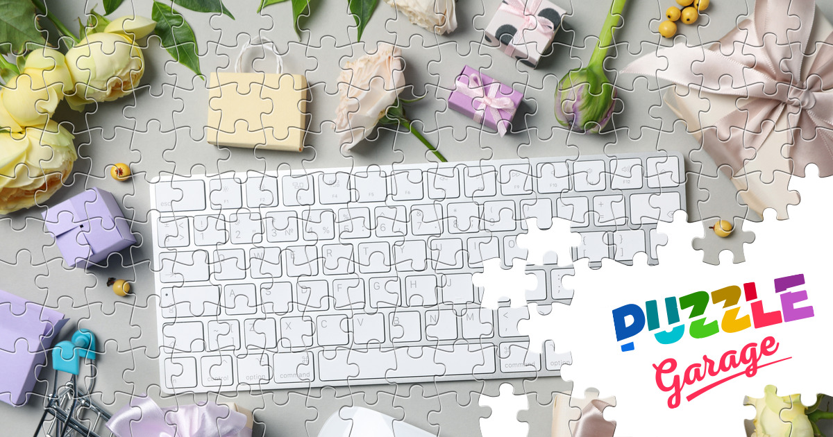 Keyboard and mouse on the table Jigsaw Puzzle (Stuff, Electronics ...