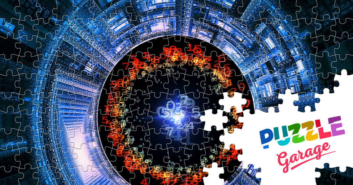 Digital symbols and abstract shapes Jigsaw Puzzle (Space, Sci-Fi ...