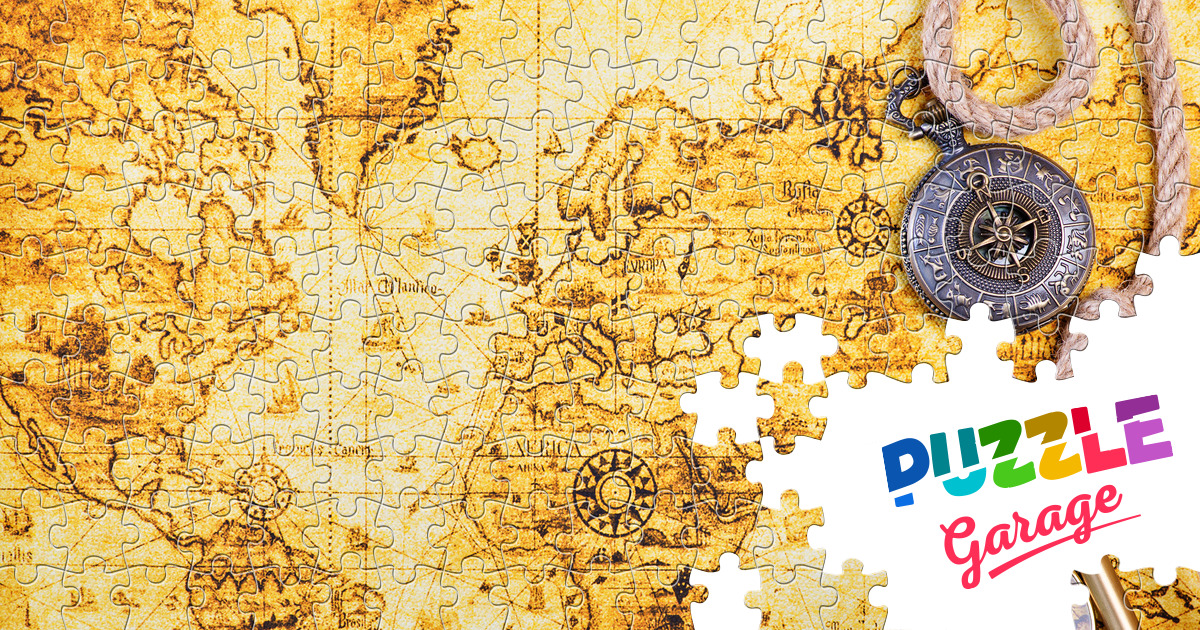 Different objects on the map Jigsaw Puzzle (History, Maps) | Puzzle Garage
