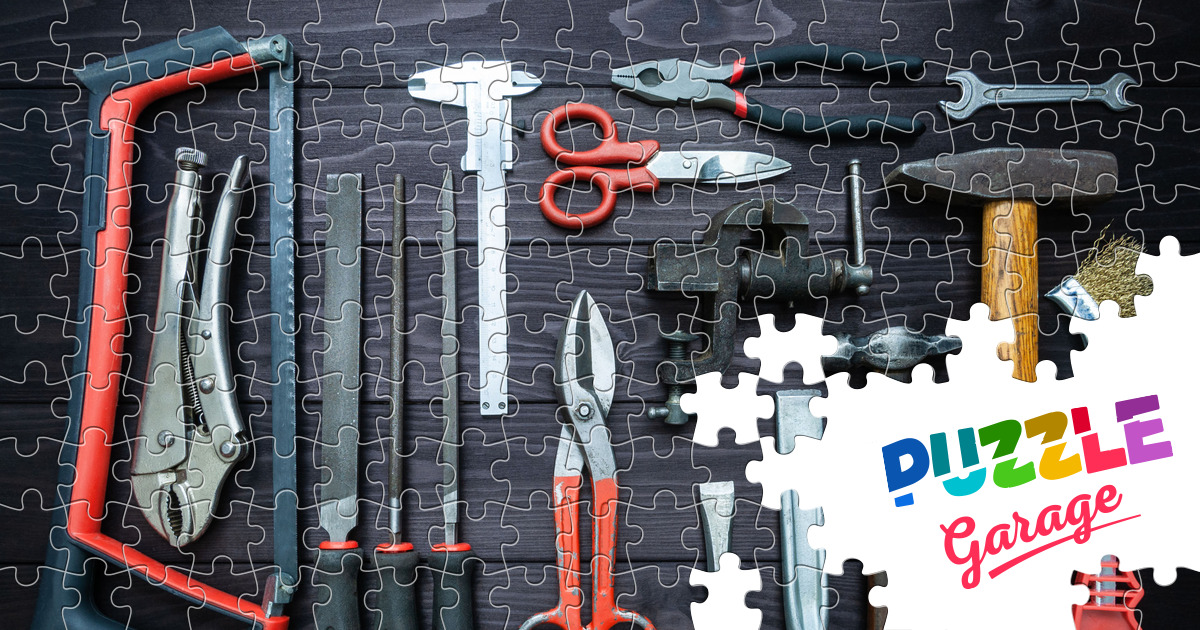 Tools on black table Jigsaw Puzzle (Stuff, Tools) | Puzzle Garage