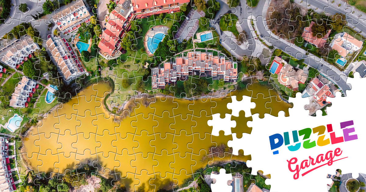 Top view of villas and hotels Jigsaw Puzzle (Other, Aerial view ...