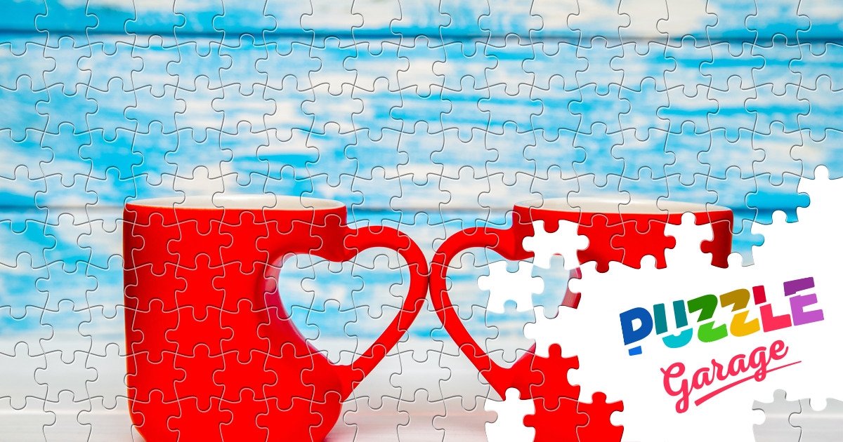Heart shaped cups Jigsaw Puzzle (Holidays, Valentine's Day) | Puzzle Garage