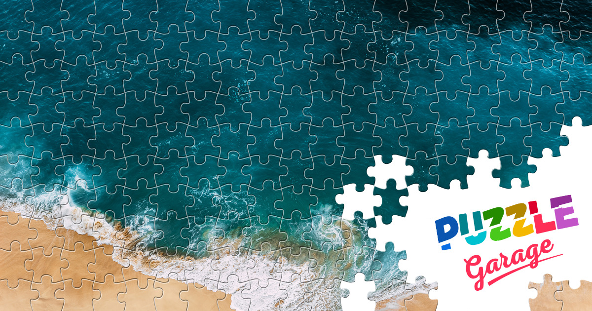 Top view of the beach Jigsaw Puzzle (Nature, Seas and Oceans) | Puzzle ...