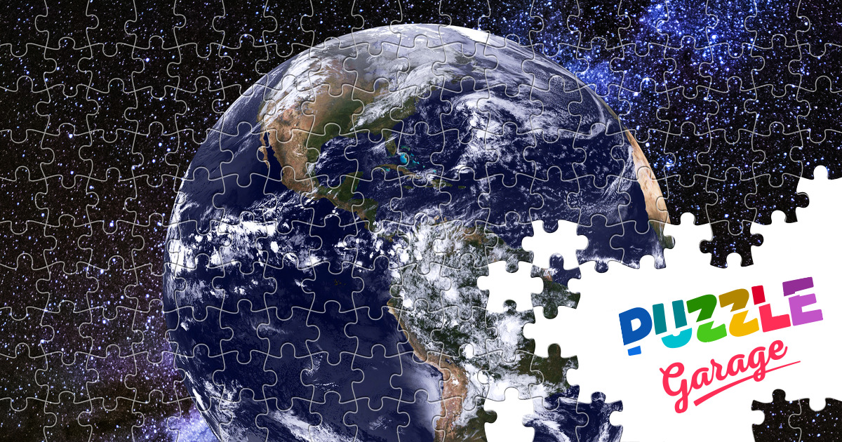 Earth and Milky Way Galaxy Jigsaw Puzzle (Space, Astronomy) | Puzzle Garage