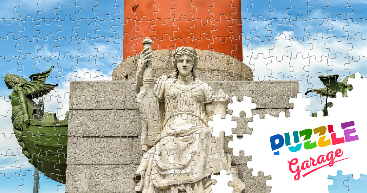 Rostral column, St. Petersburg Jigsaw Puzzle (Art, Sculpture) | Puzzle ...