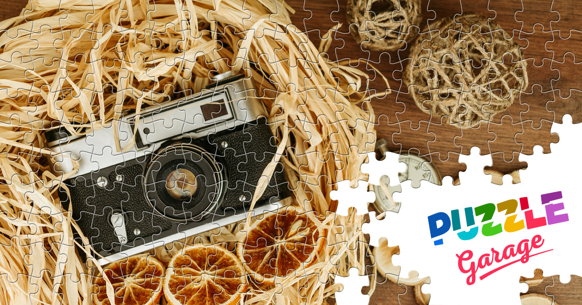 Old camera on the table Jigsaw Puzzle (Stuff, Foto cameras) | Puzzle Garage