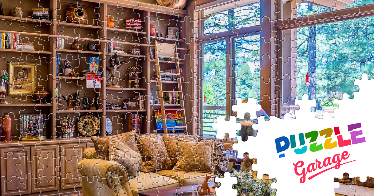 Living room with large windows Jigsaw Puzzle (Home, Interiors) | Puzzle ...