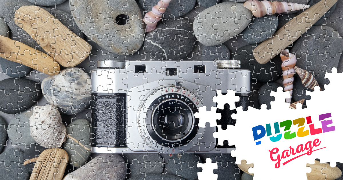 Camera on the rocks Jigsaw Puzzle (Stuff, Foto cameras) | Puzzle Garage