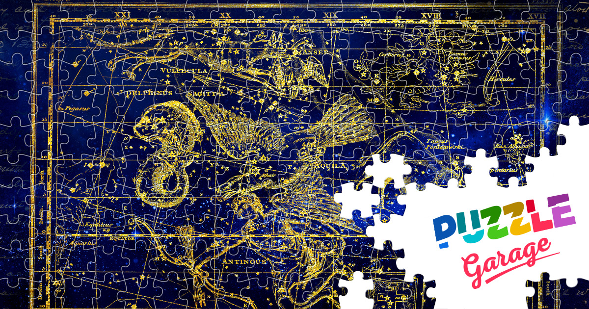 Constellations Dolphin and Eagle Jigsaw Puzzle (Space, Astronomy ...