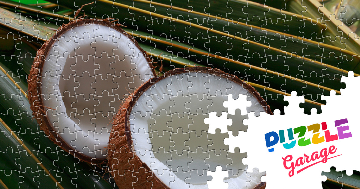 Coconut on palm leaves Jigsaw Puzzle (Home, Food) | Puzzle Garage