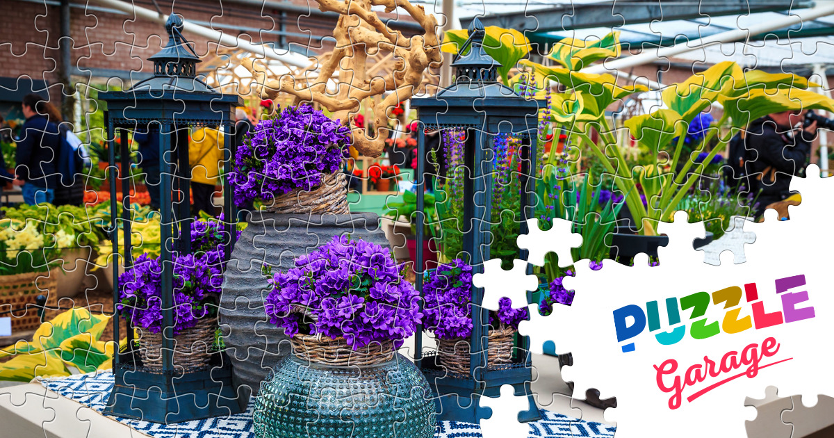 Flowers in pots on the table Jigsaw Puzzle (Plants, Flowers) | Puzzle ...