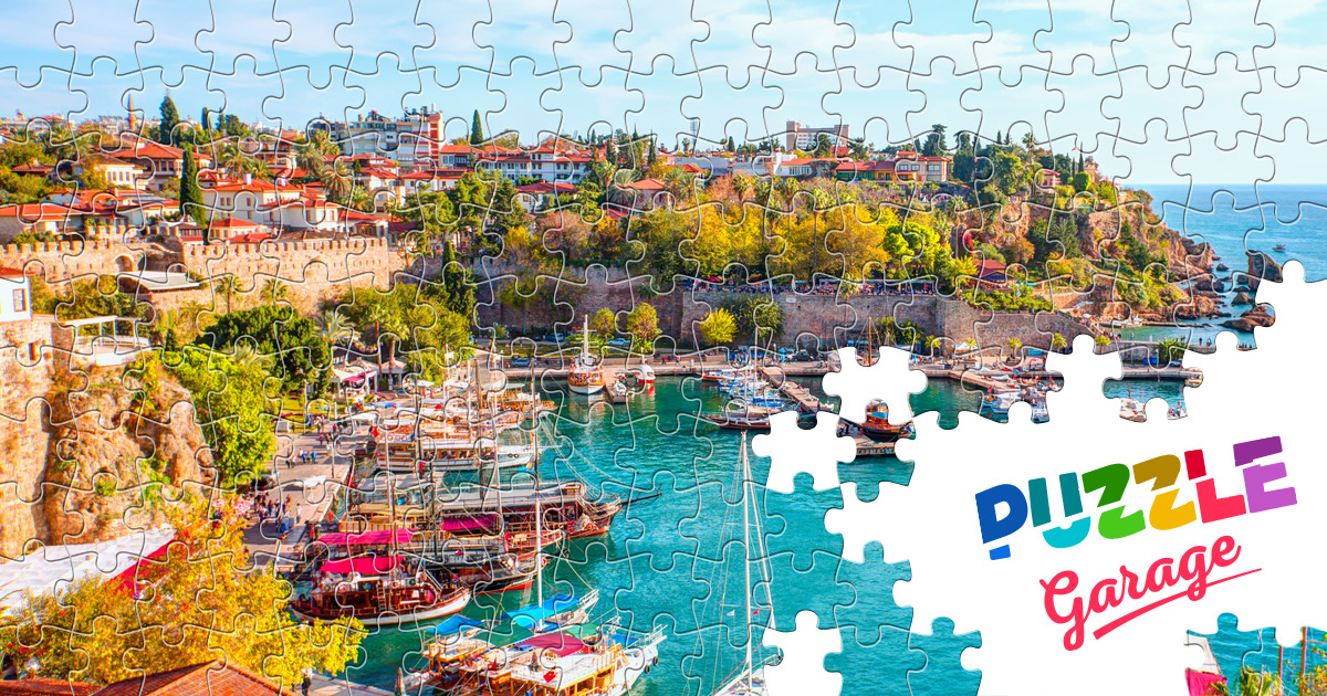Kaleici harbor in old Antalya Jigsaw Puzzle (Countries, Turkey ...