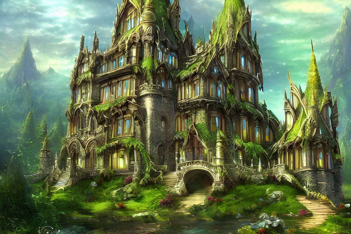 Elven Castle Jigsaw Puzzle (Space, Sci-Fi) | Puzzle Garage