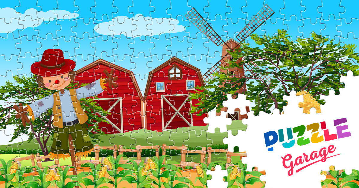 Farm Jigsaw Puzzle (For children, Cartoon Illustrations) | Puzzle Garage