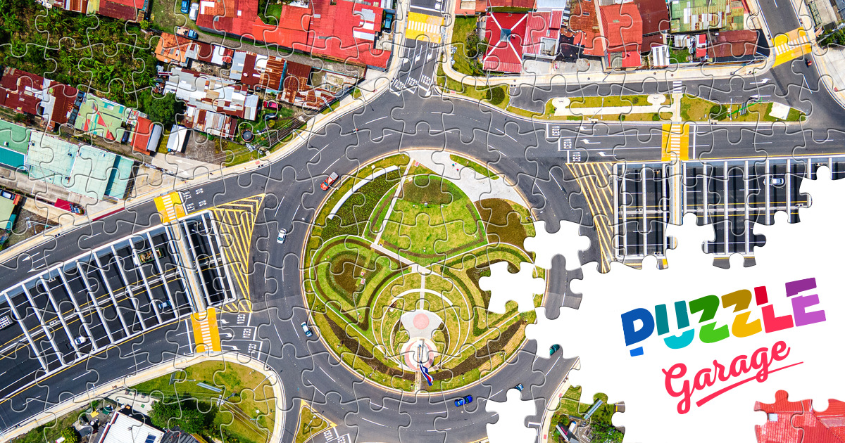 Roundabout in San Jose Jigsaw Puzzle (Other, Aerial view) | Puzzle Garage