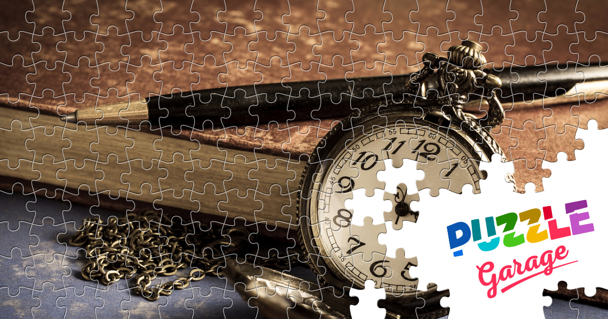 Pocket watch, book and pen Jigsaw Puzzle (Stuff, Watches) | Puzzle Garage