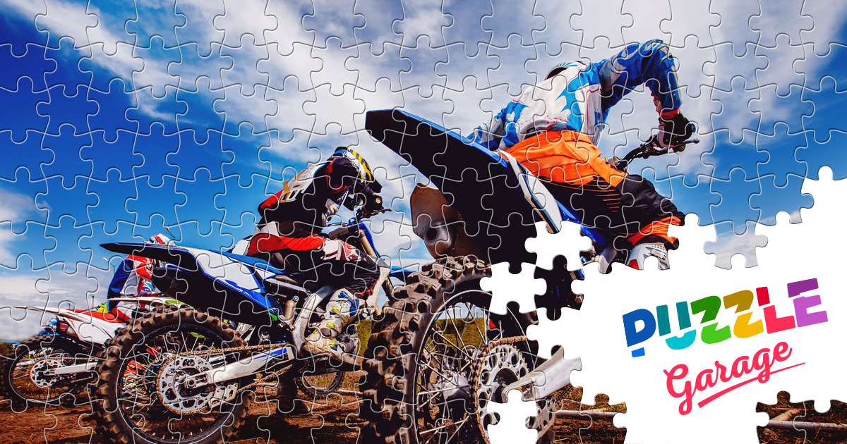 Motorcycle cross Jigsaw Puzzle (Sport, Moto Sport) | Puzzle Garage